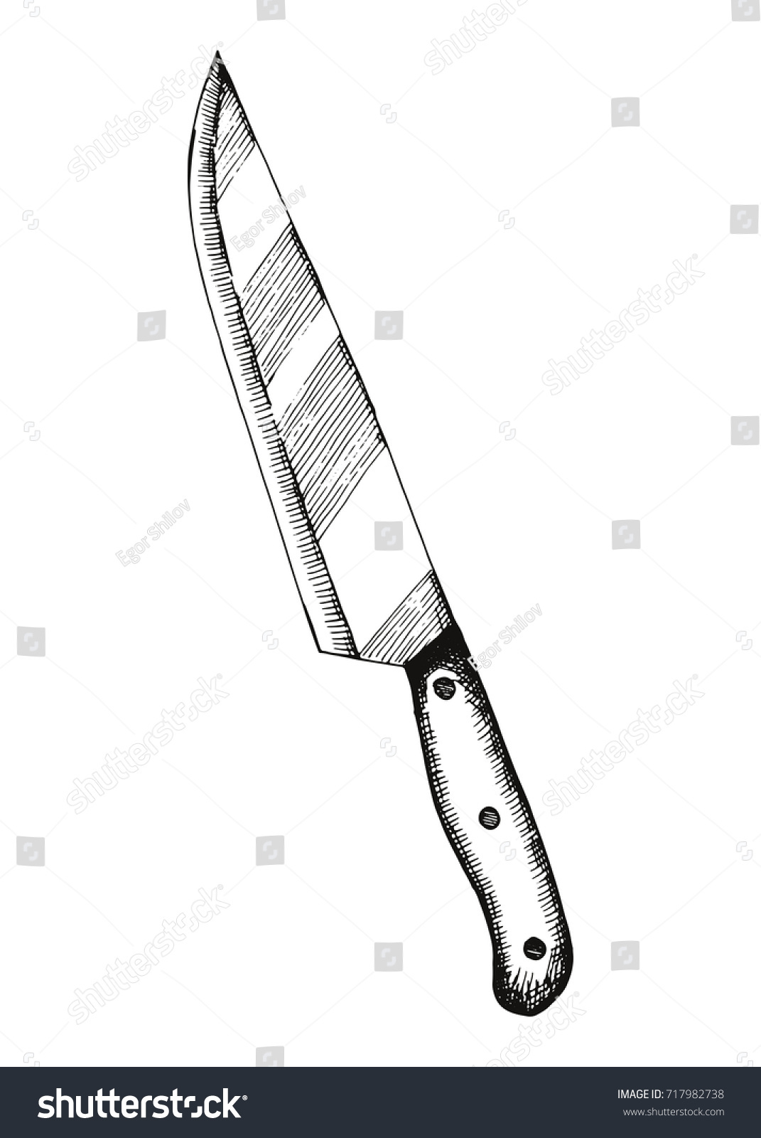 Knife Vector Hand Drawing Isolated Stock Vector (Royalty Free ...
