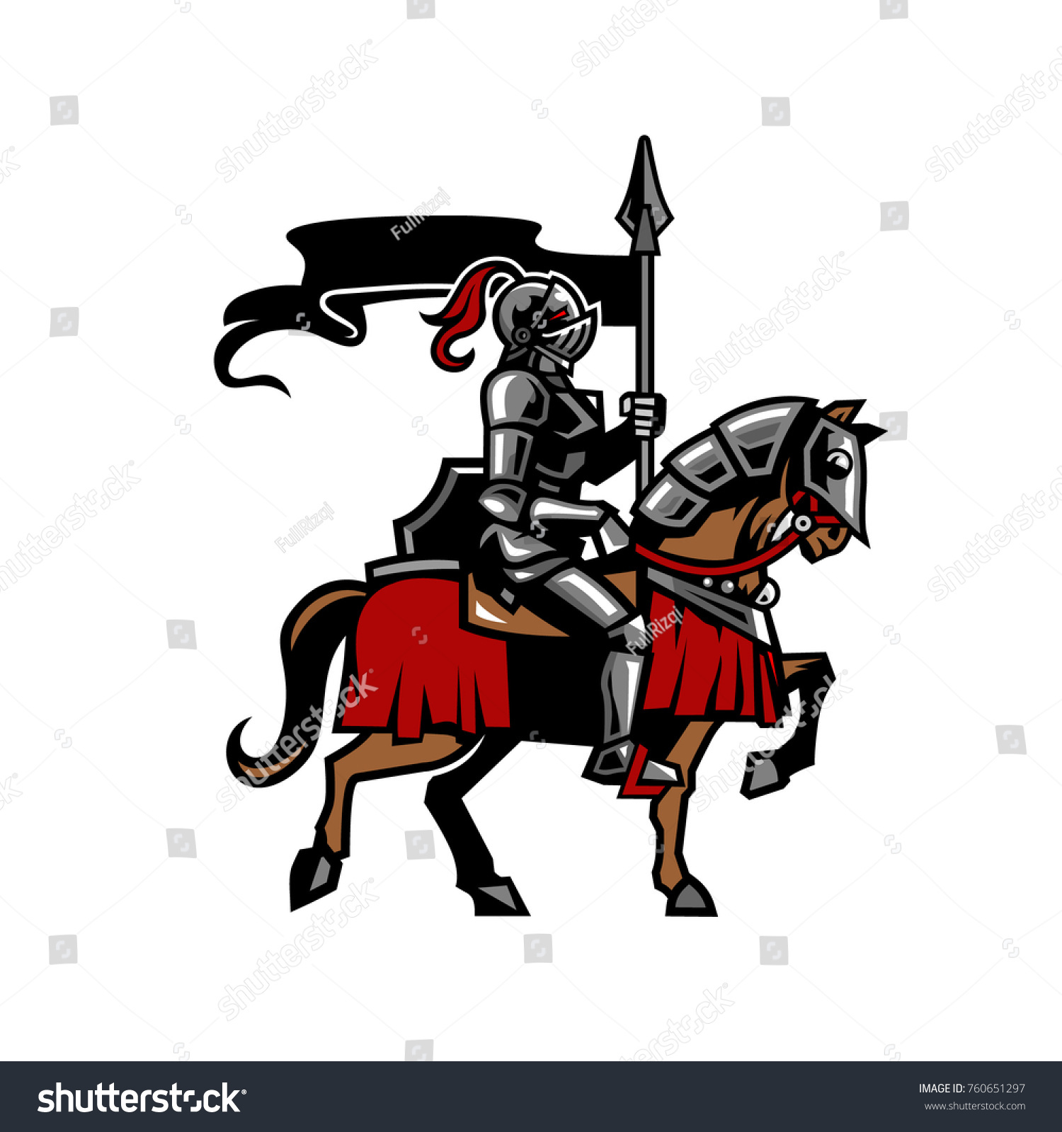 Knight Bringging Banner Stock Vector (Royalty Free) 760651297 ...