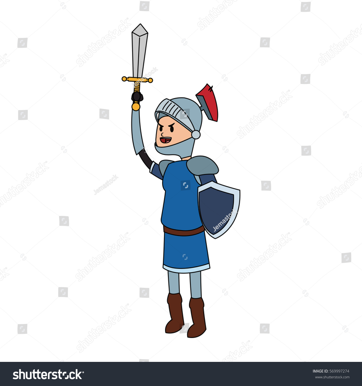 Knight Cartoon Icon Stock Vector (Royalty Free) 569997274 | Shutterstock