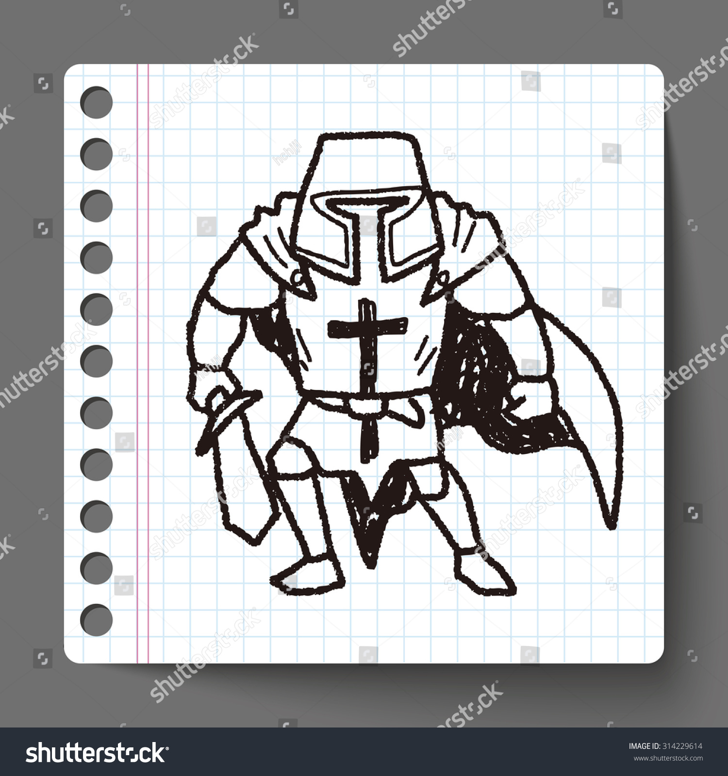 Knight Doodle Stock Vector (Royalty Free) 314229614 | Shutterstock