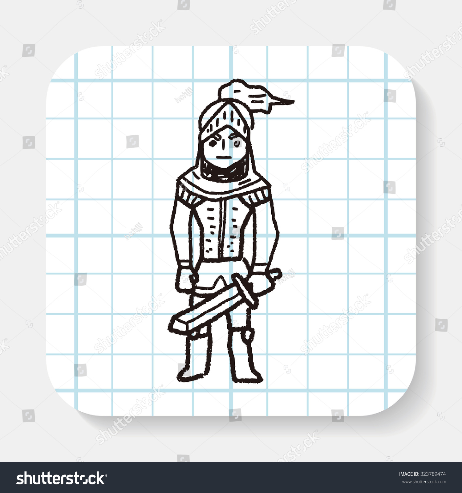 Knight Doodle Stock Vector (Royalty Free) 323789474 | Shutterstock