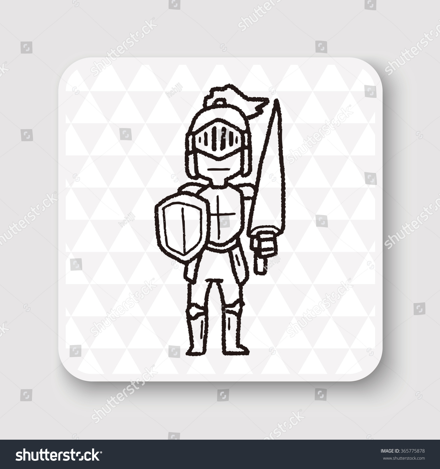 Knight Doodle Stock Vector (Royalty Free) 365775878 | Shutterstock