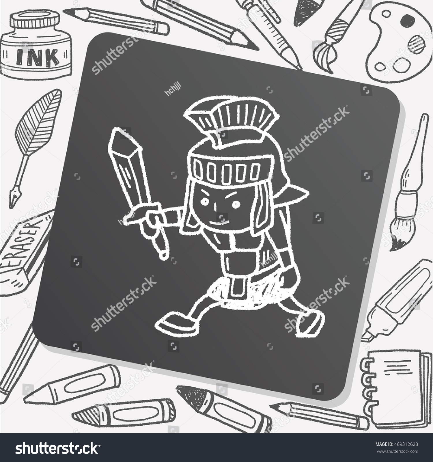 Knight Doodle Stock Vector (Royalty Free) 469312628 | Shutterstock