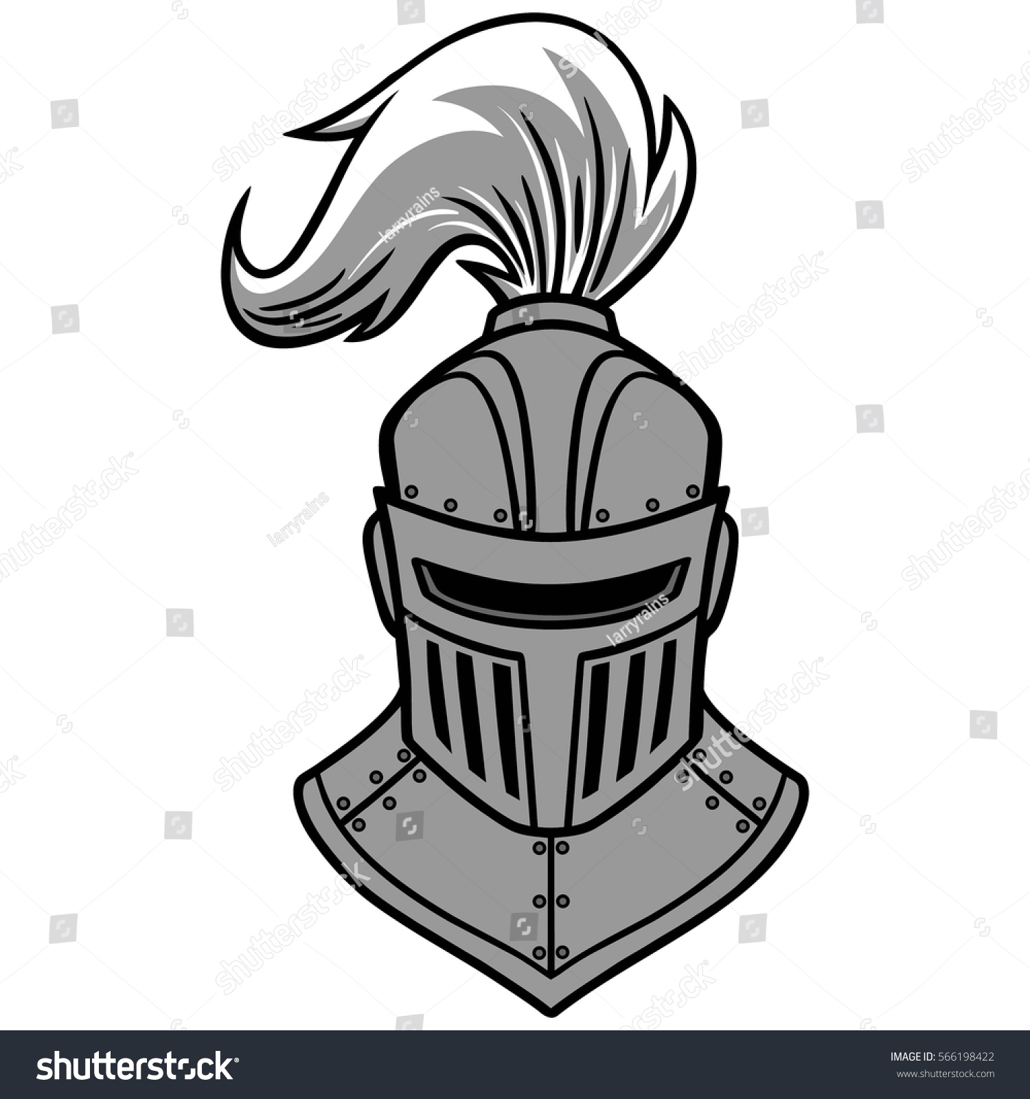 Knight Front View Illustration Stock Vector (Royalty Free) 566198422 ...