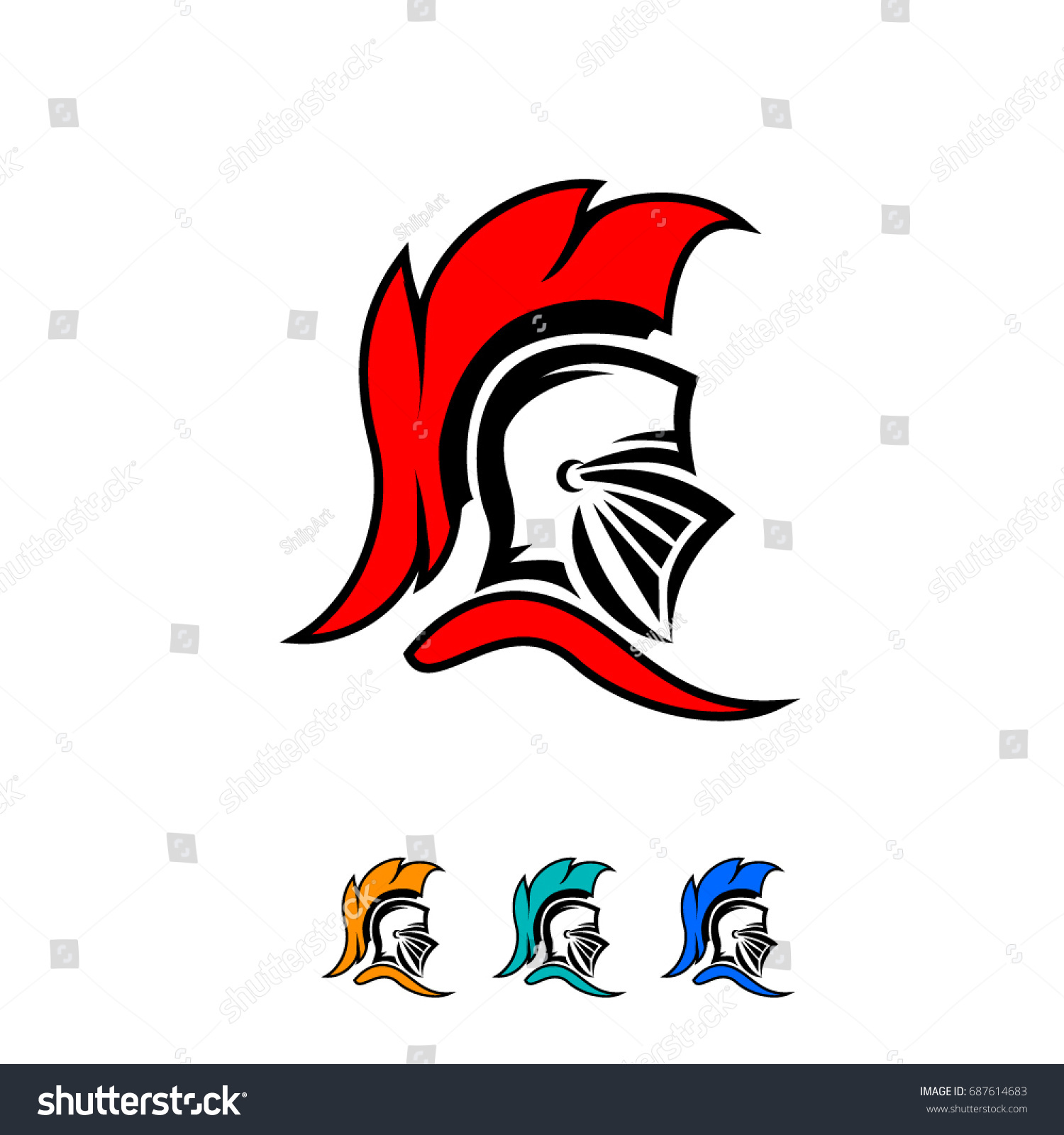 Knight Helmet Logo Stock Vector (Royalty Free) 687614683 | Shutterstock
