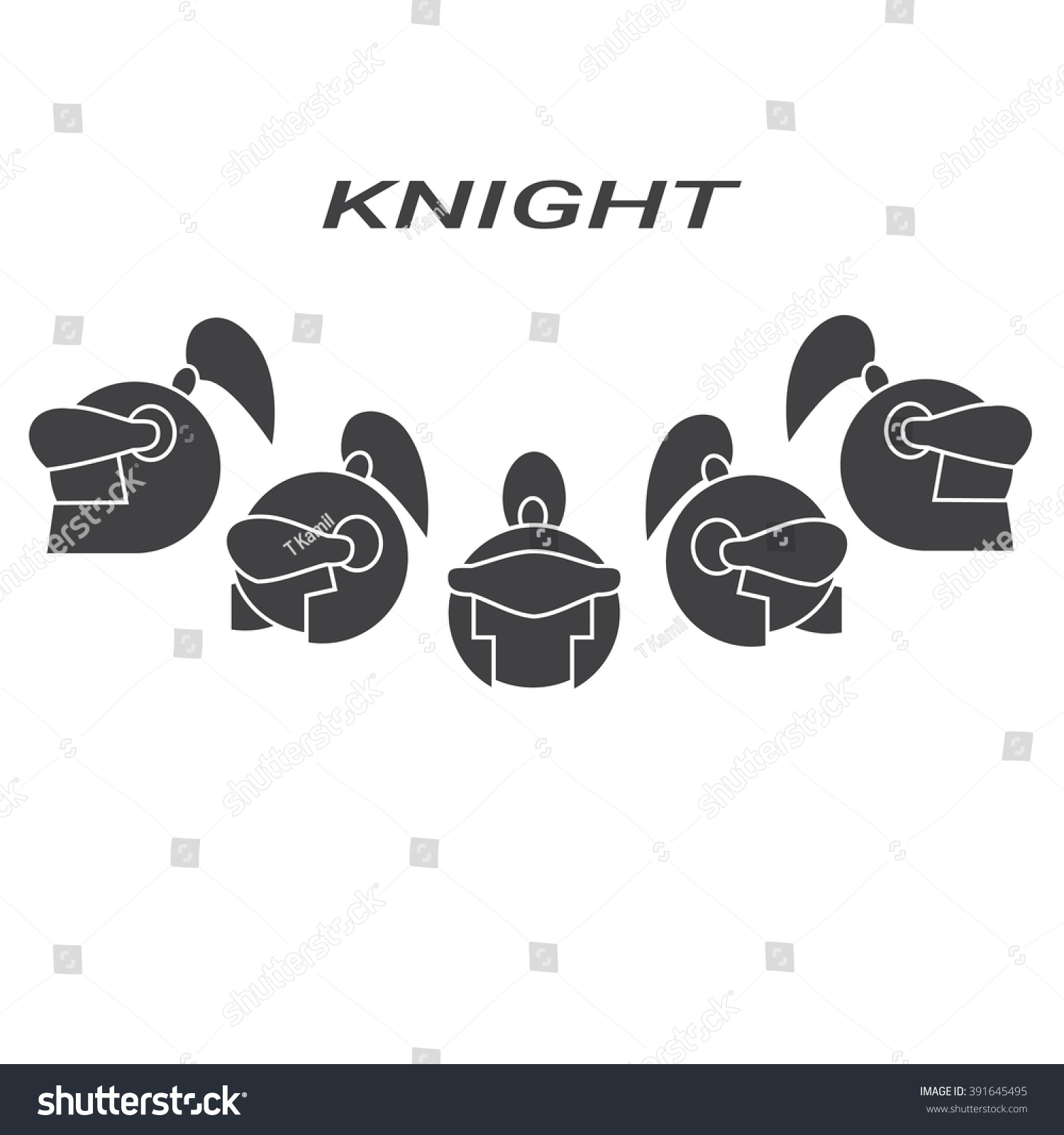 Knight Icons Stock Vector (Royalty Free) 391645495 | Shutterstock