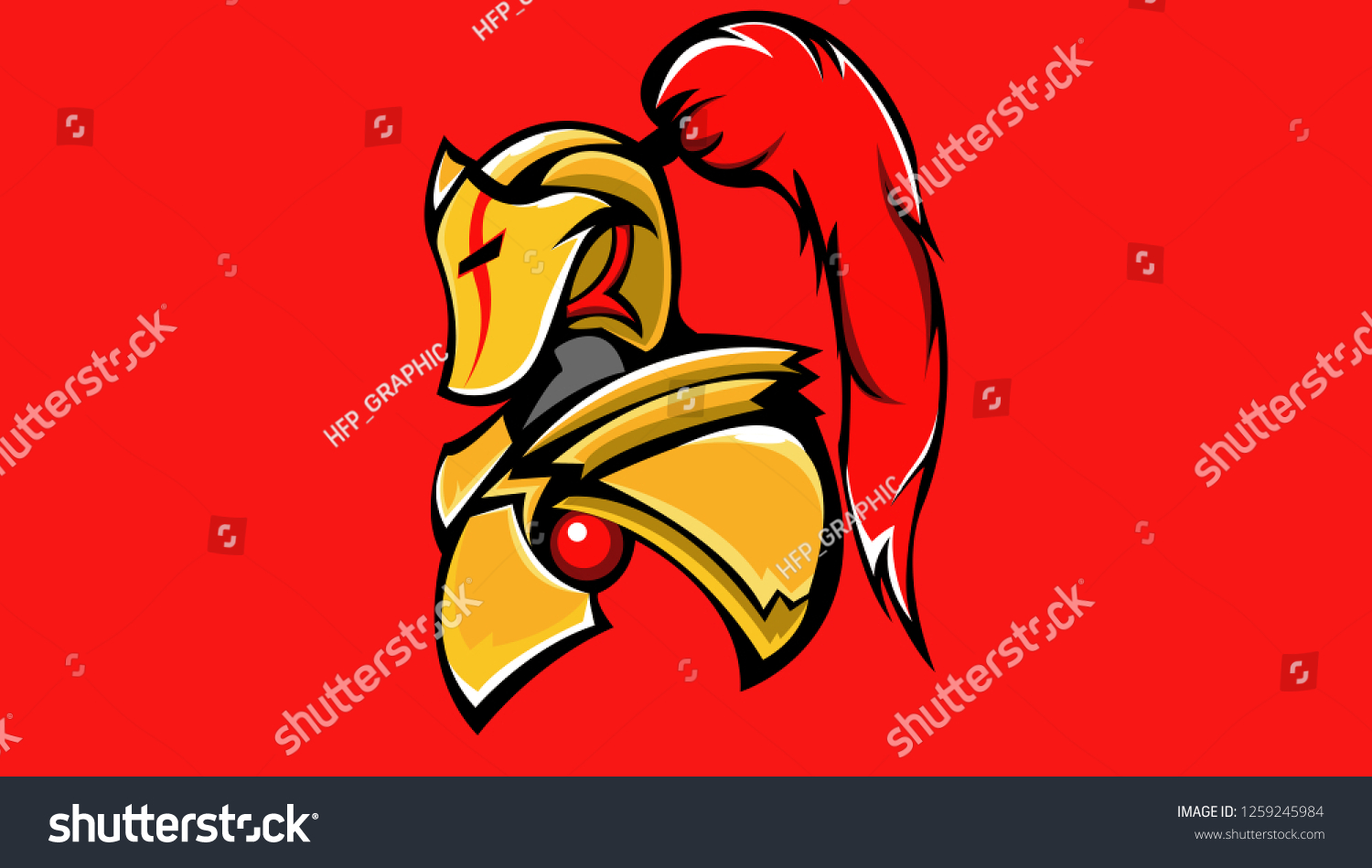 Knight Mascot Logo Vector Stock Vector (Royalty Free) 1259245984