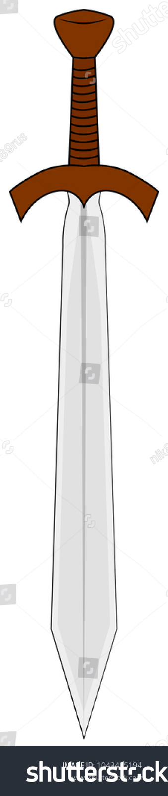Knights Long Sword Stock Vector (Royalty Free) 1043435194