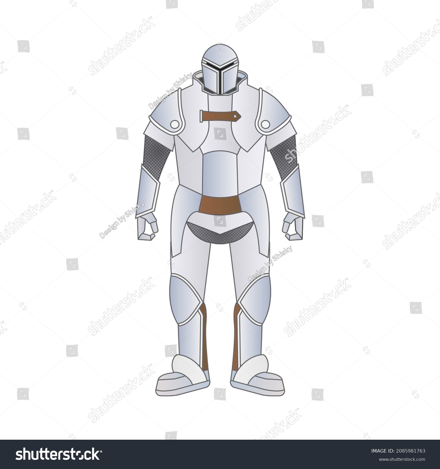 Knight White Background Vector Illustration Stock Vector (Royalty Free ...