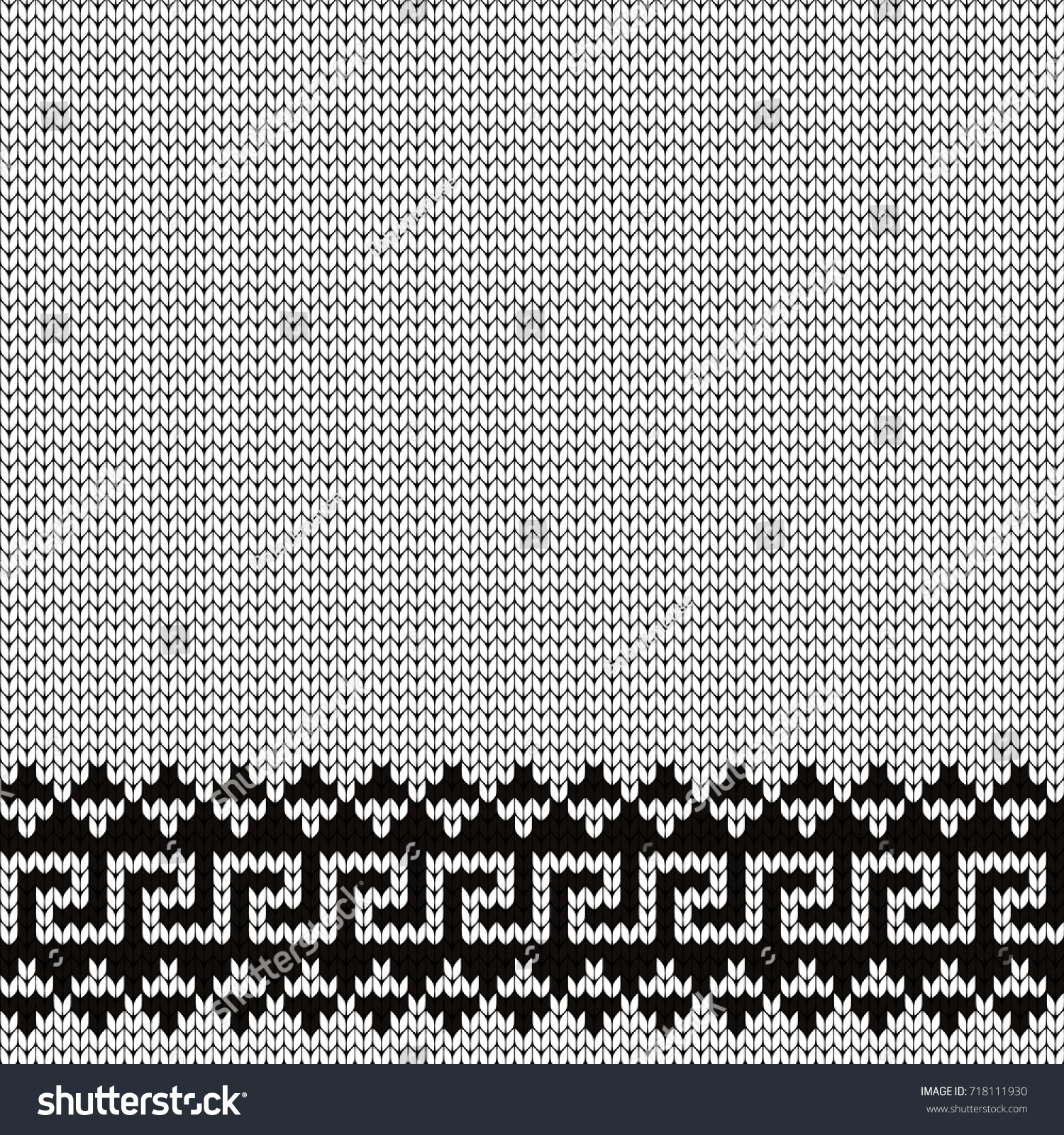 Knitted Seamless Border Meander Stock Vector (Royalty Free) 718111930 ...
