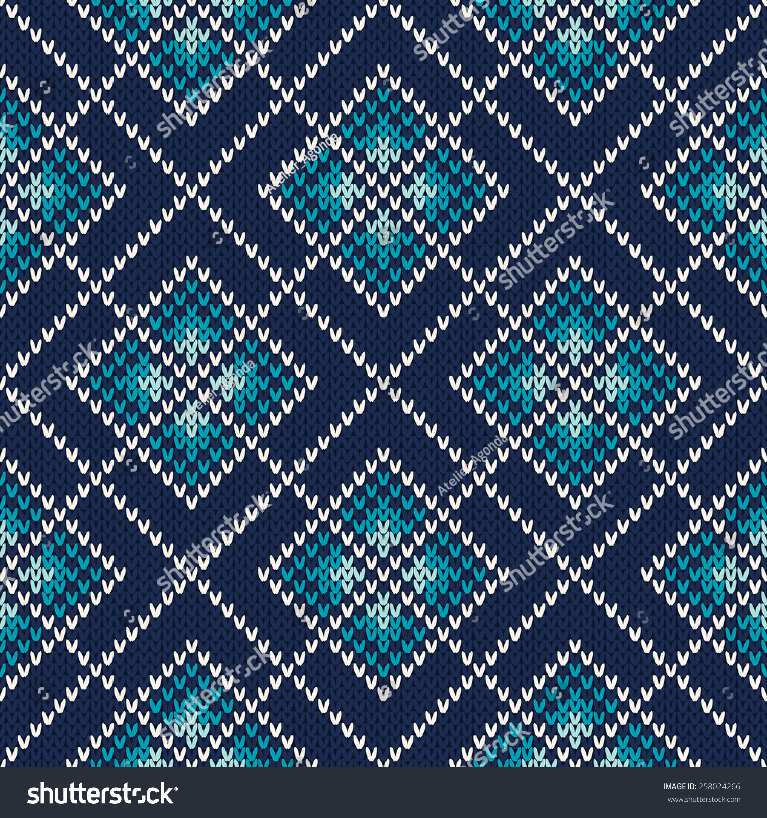 Knitted Sweater Design Seamless Knitting Pattern Stock Vector (Royalty ...