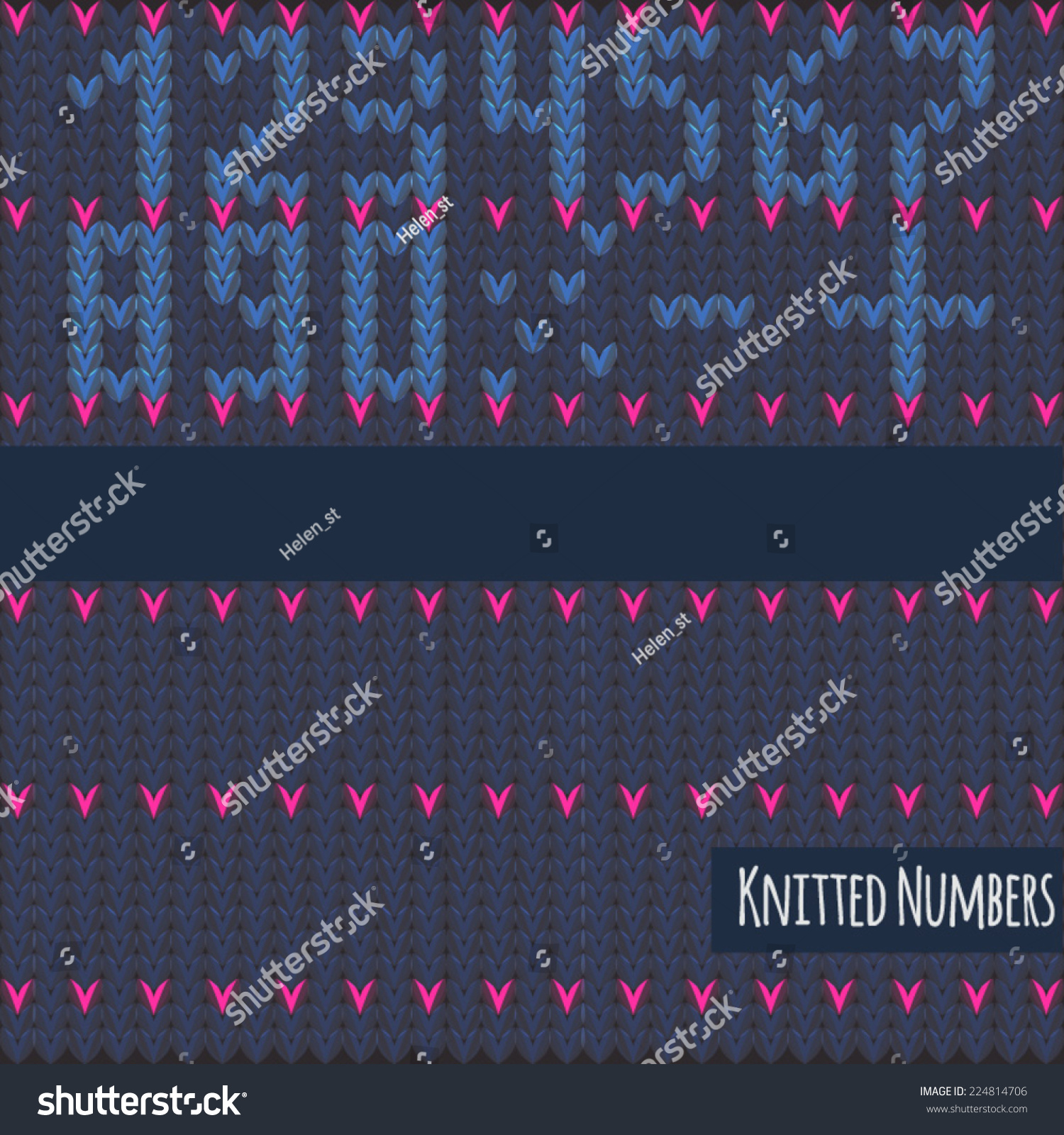 Knitted Vector Numbers On Knitted Background Stock Vector (Royalty Free ...