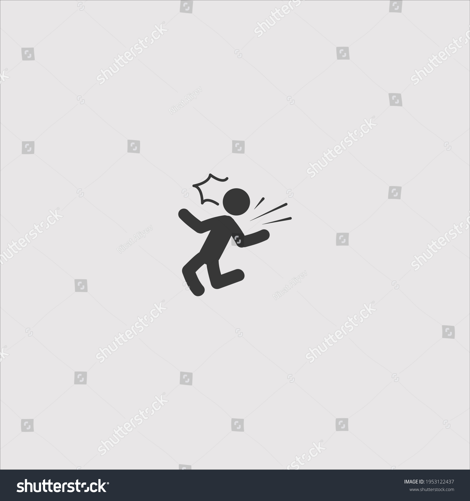 Knock Down Icon Vector Isolated On Stock Vector (Royalty Free ...