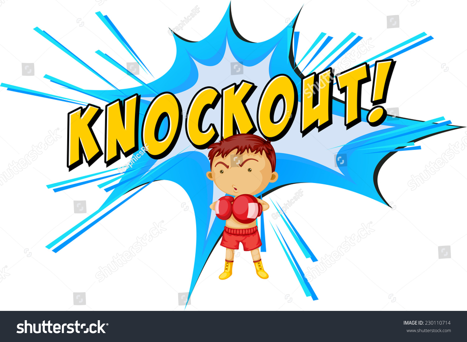 Knockout Punch Icon On White Stock Vector (Royalty Free) 230110714