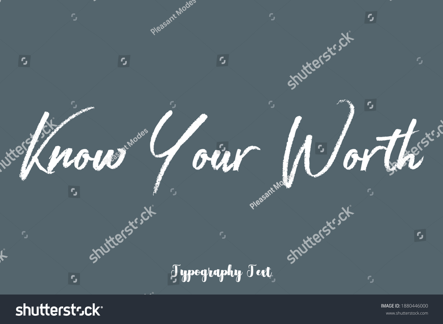 Know Your Worth Cursive Brush Typography Stock Vector (Royalty Free ...