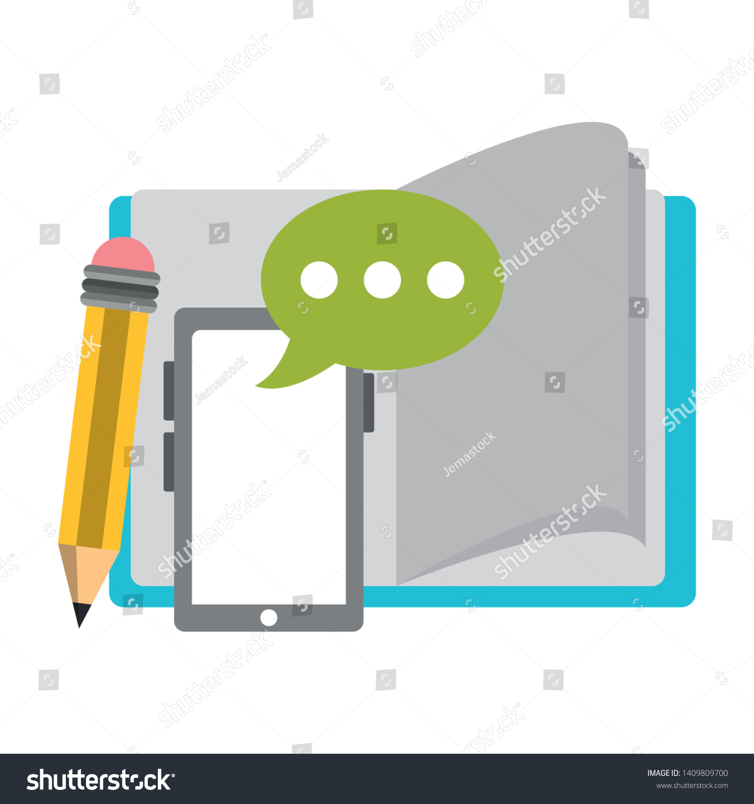 Knowledge Education Concept Elements Cartoon Vector Stock Vector ...