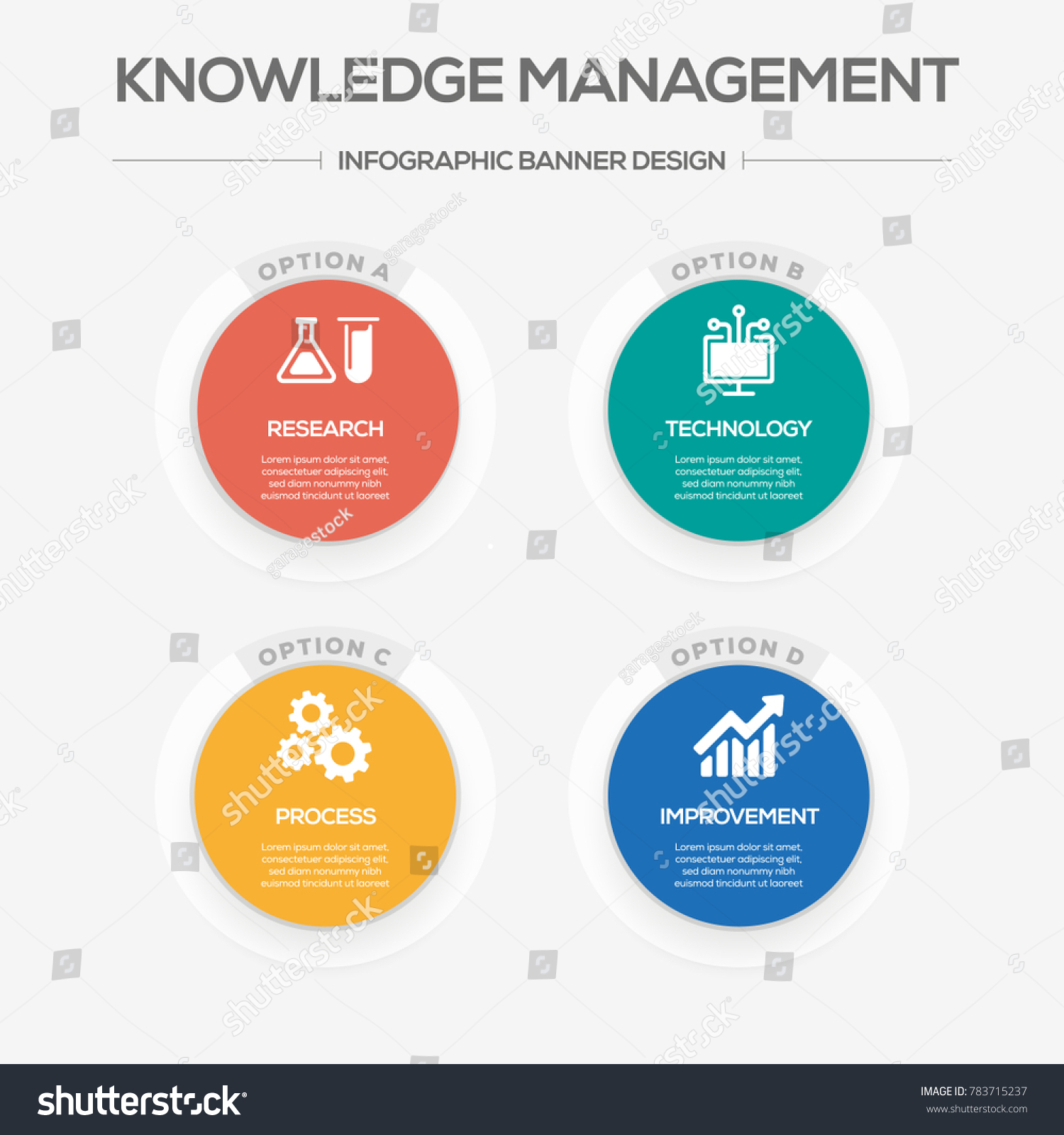 Knowledge Management Infographic: vector de stock (libre de regalías ...