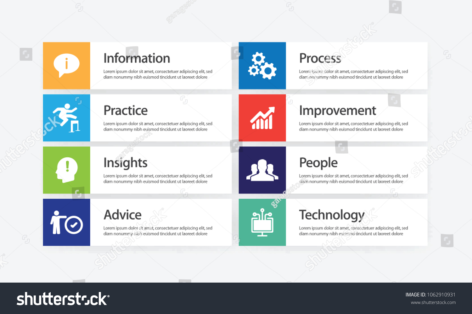 Knowledge Management Infographic Icon Set Stock Vector (Royalty Free ...