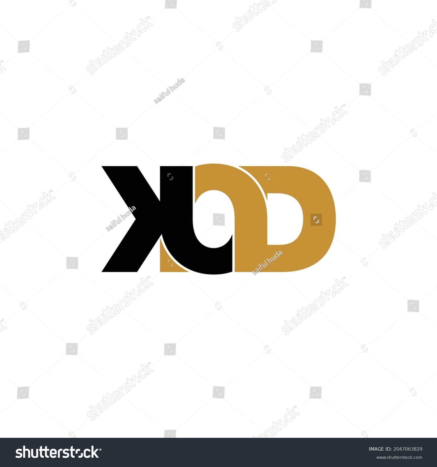 Kod Letter Monogram Logo Design Vector Stock Vector (Royalty Free ...