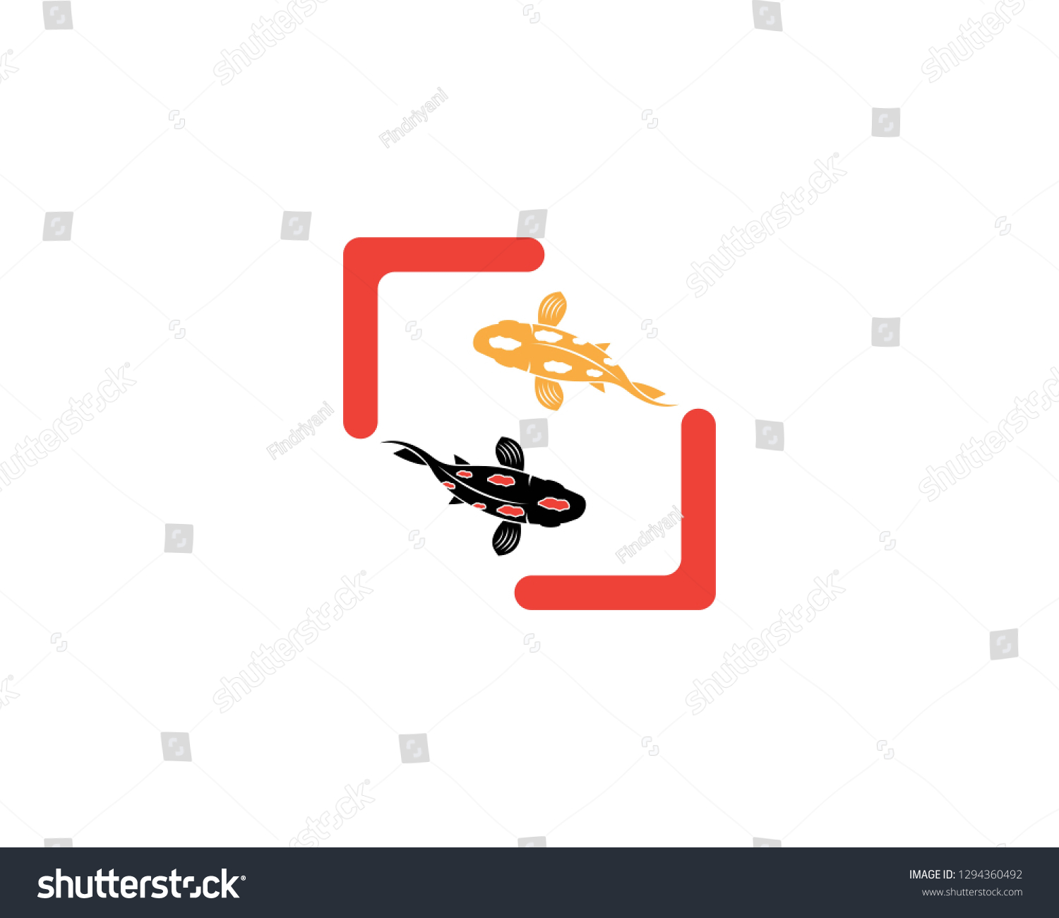 Koi Fish Icon Vector Illustration Stock Vector (Royalty Free ...