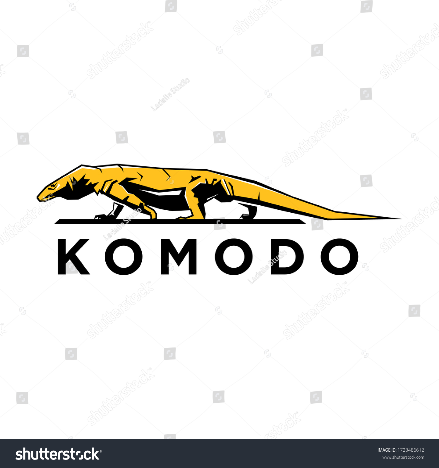 Komodo Vector Design Illustration Logo Template Stock Vector (Royalty ...