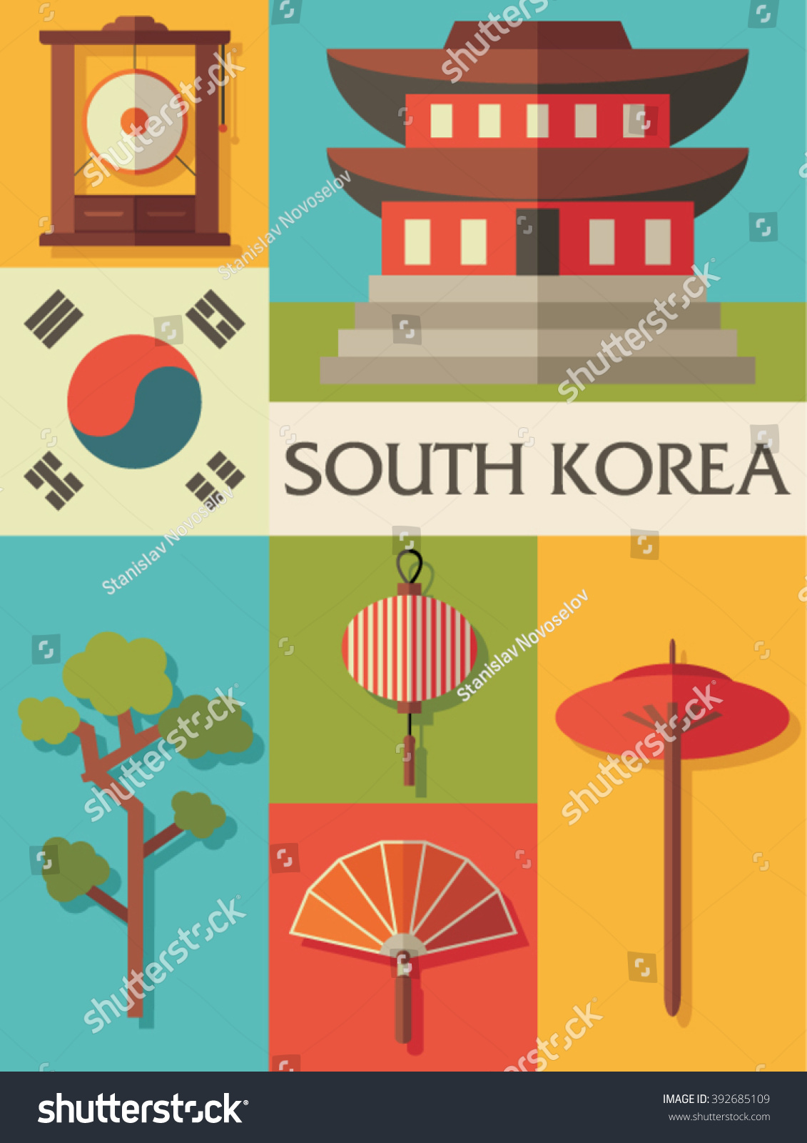 Korea Icon Set Stock Vector 392685109 - Shutterstock