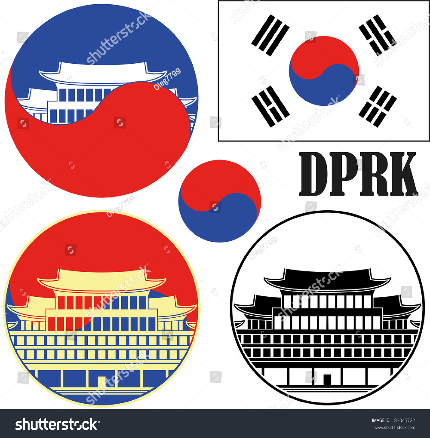 Korea Vector Illustration Stock Vector (Royalty Free) 183045722