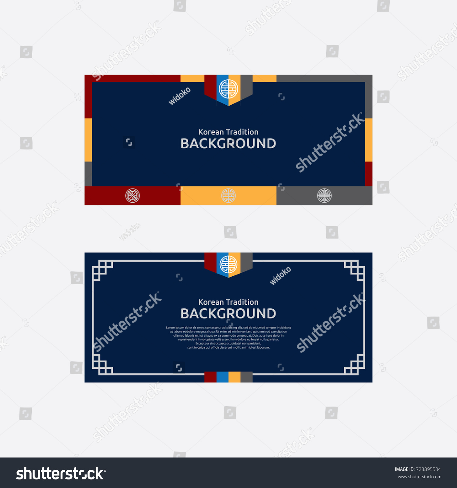 Korean Banner Vector Design Stock Vector (Royalty Free) 723895504