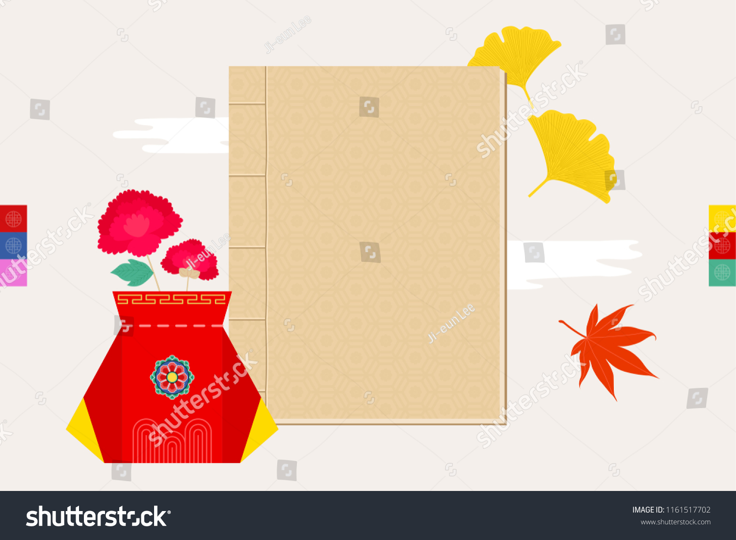 Korean Traditional Objects Illustration Stock Vector (Royalty Free ...