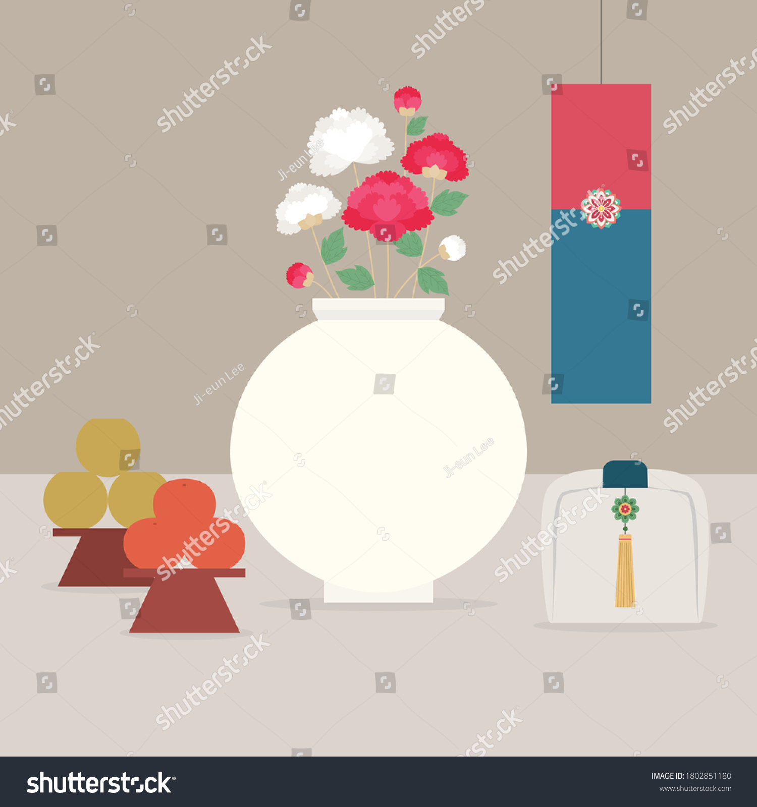 Korean Traditional Objects Vector Illustration: vetor stock (livre de ...