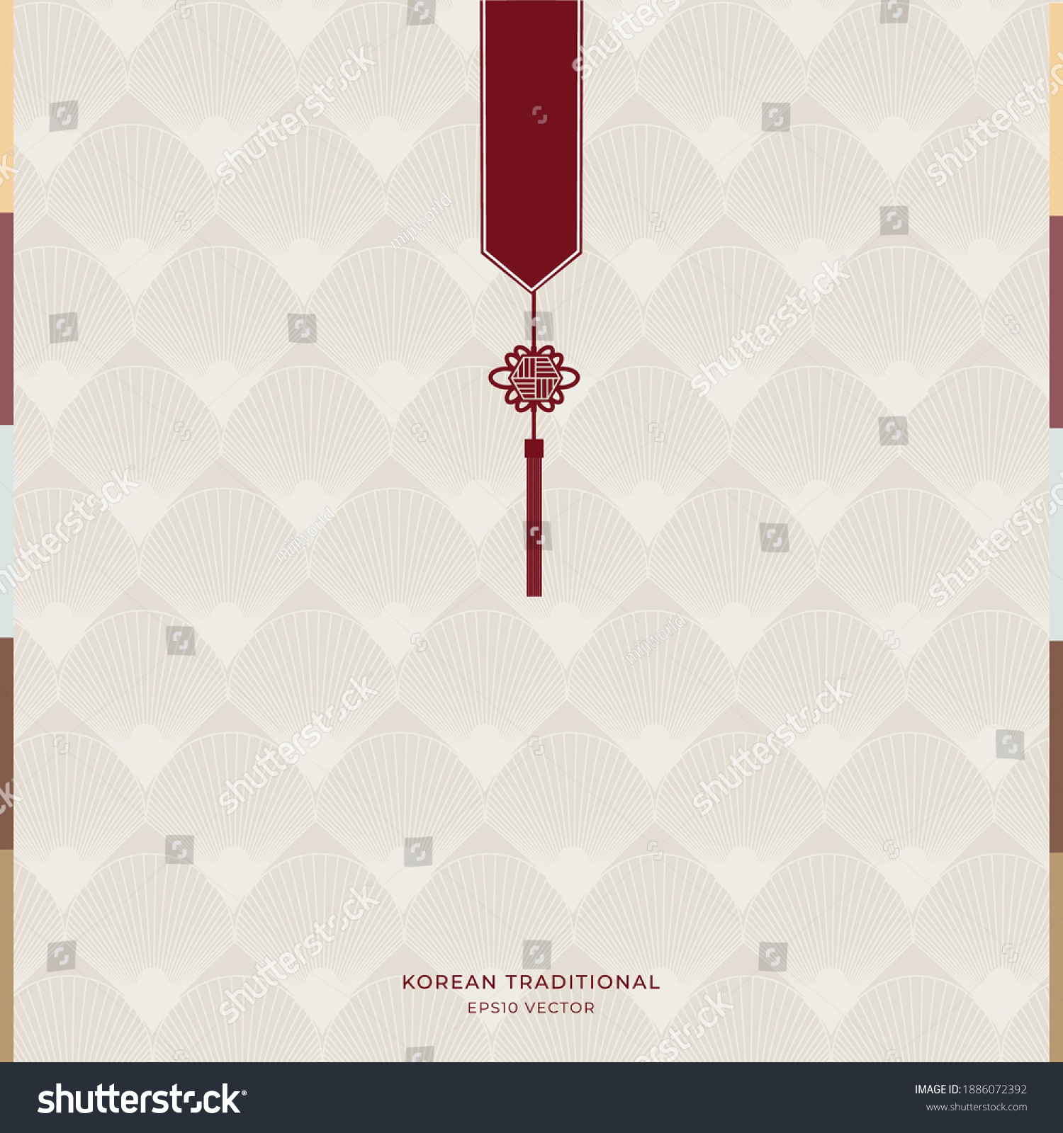 Korean Traditional Vector Background Geometric Patterns Stock Vector ...