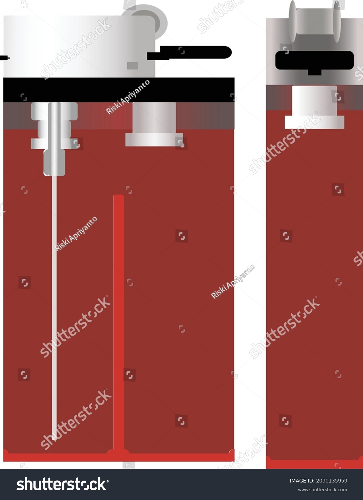 Korek Api Red White Stock Vector (Royalty Free) 2090135959 | Shutterstock