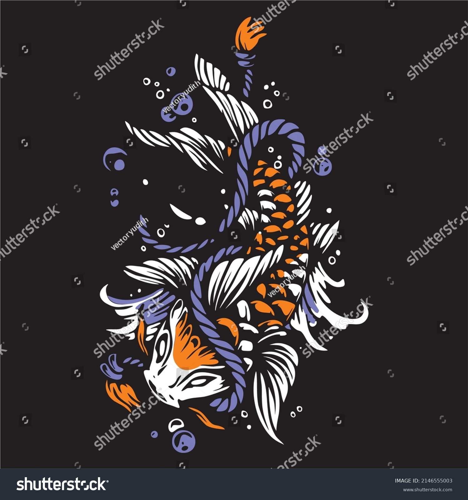 Koy Fish Vector Good Design Reference Stock Vector (Royalty Free ...