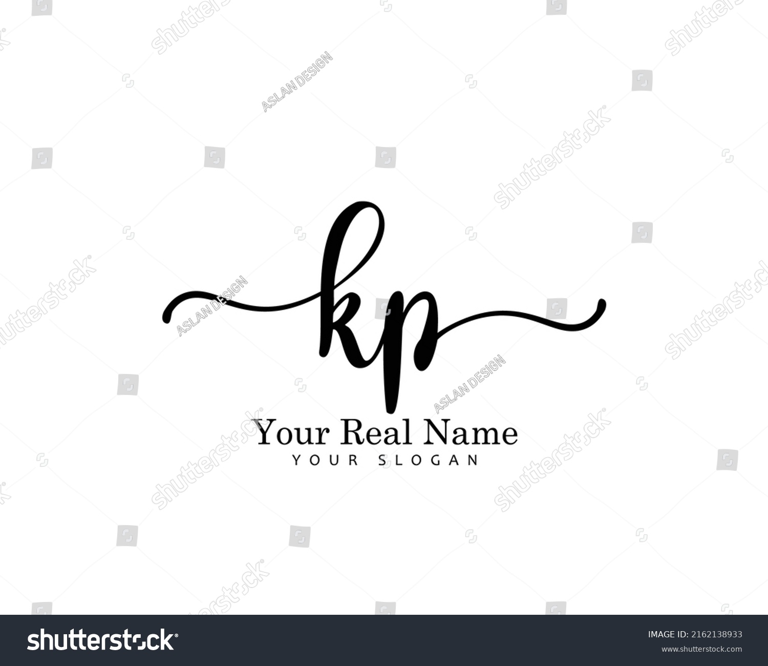 Kp Initial Beauty Monogram Logo Vector Stock Vector (Royalty Free ...