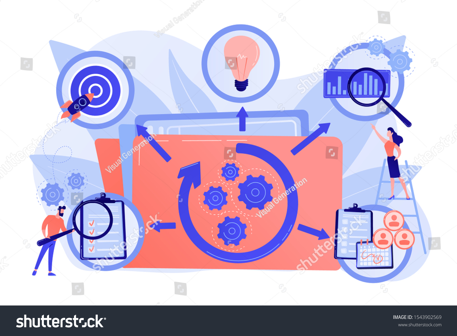 Kpi Task Management Workflow Optimization Project Stock Vector (Royalty ...