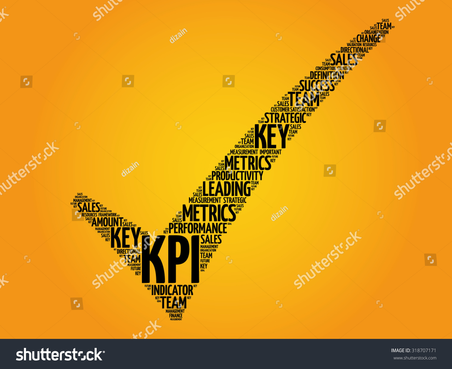 Kpi Key Performance Indicator Check Mark Stock Vector (Royalty Free ...