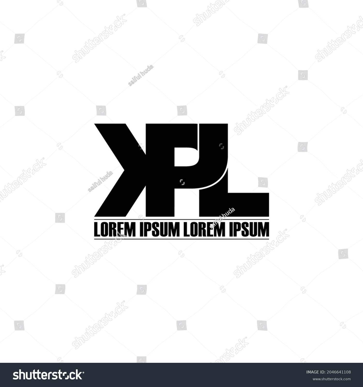 Kpl Letter Monogram Logo Design Vector Stock Vector (Royalty Free ...