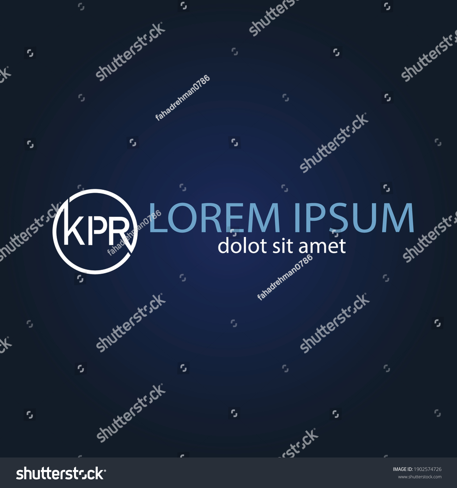 Kpr Letter Monogram Logo Design Vector Stock Vector (Royalty Free ...