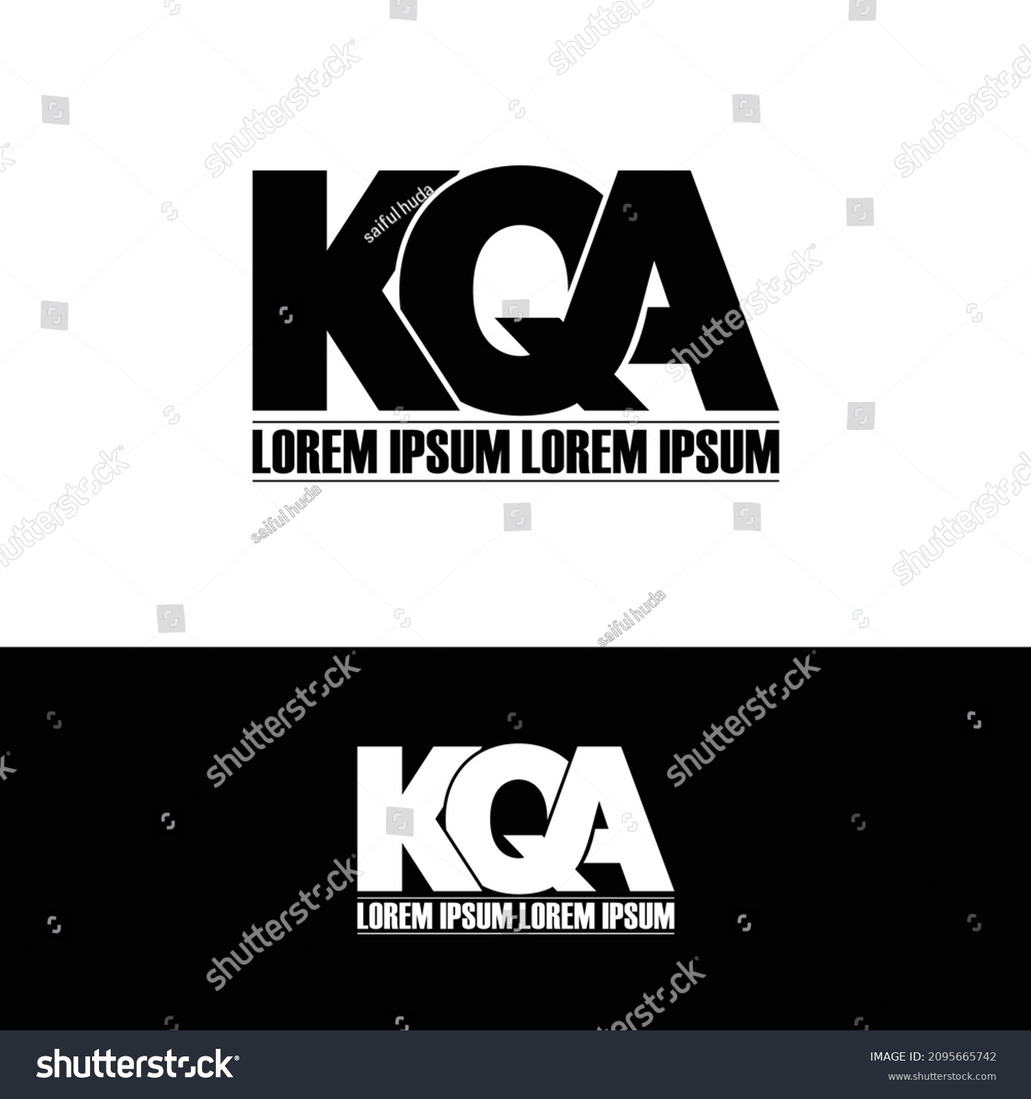 Kqa Letter Monogram Logo Design Vector Stock Vector (Royalty Free ...