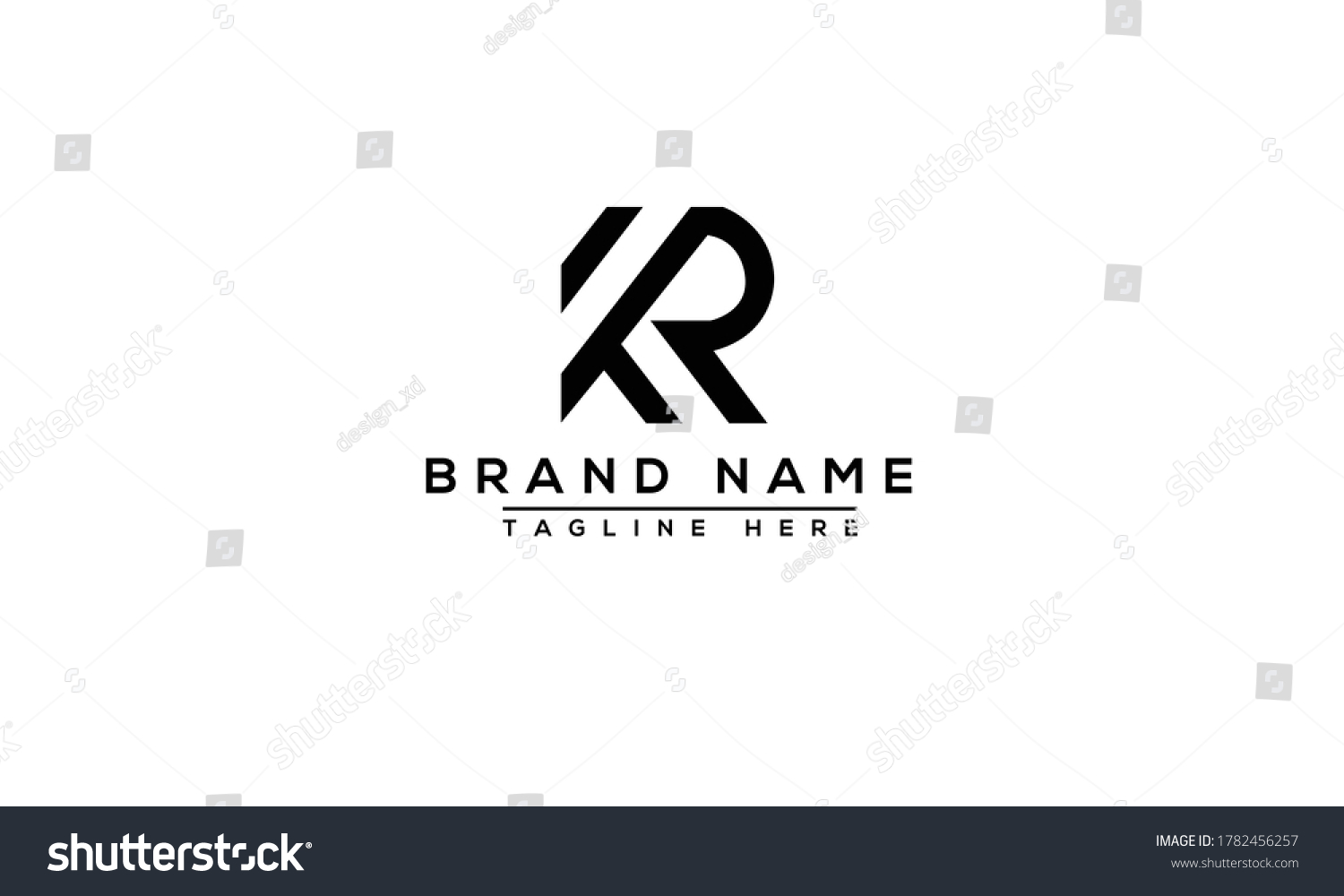 Kr Logo Design Template Vector Graphic: เวกเตอร์สต็อก (ปลอดค่าลิขสิทธิ์ ...