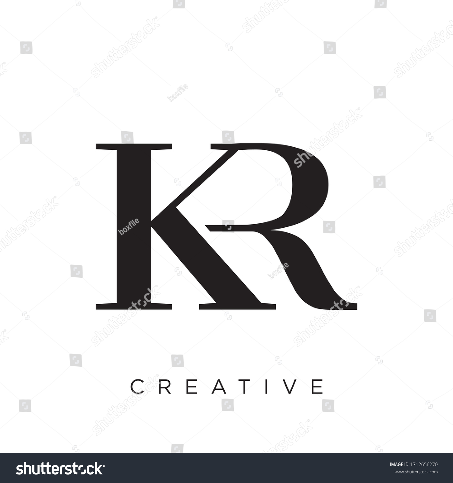 Kr Logo Design Vector Icon Symbol Stock Vector (Royalty Free ...