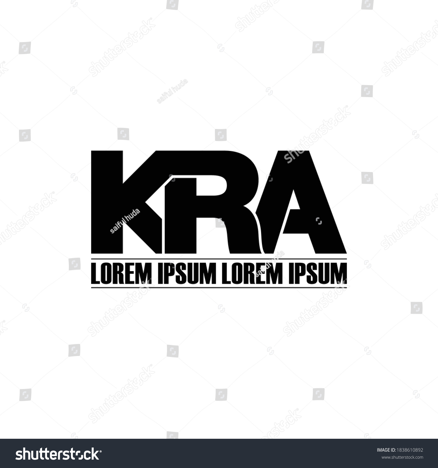 Kra Letter Monogram Logo Design Vector Stock Vector (Royalty Free ...