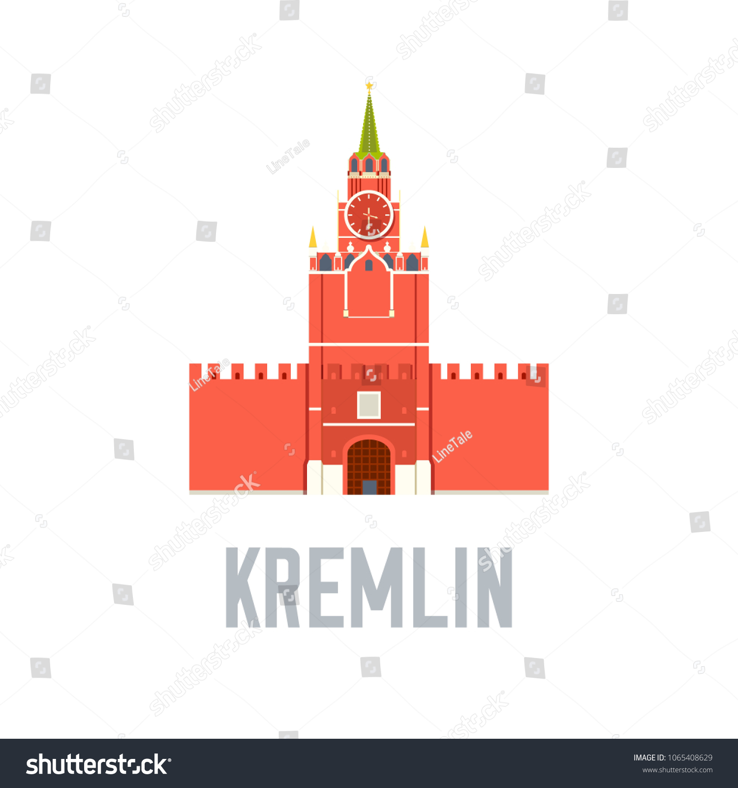 Kremlin Vector Illustration Symbol Object Flat Stock Vector (Royalty ...