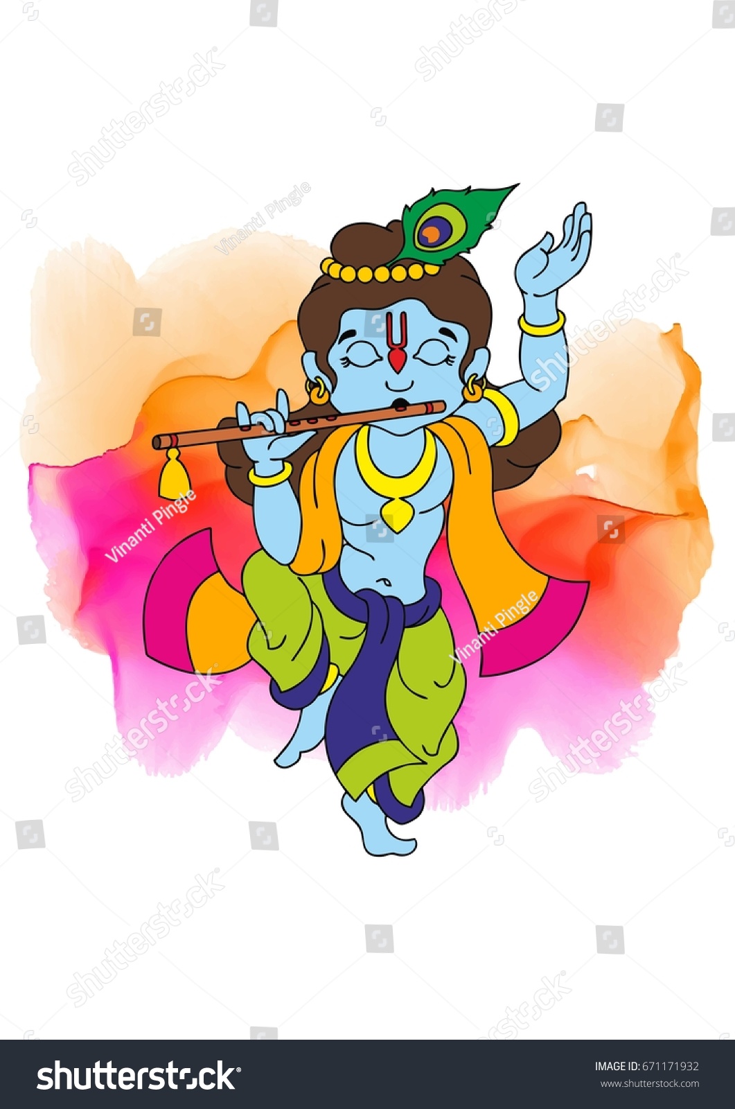 Krishna Vector Water Splash Background: เวกเตอร์สต็อก (ปลอดค่าลิขสิทธิ์ ...