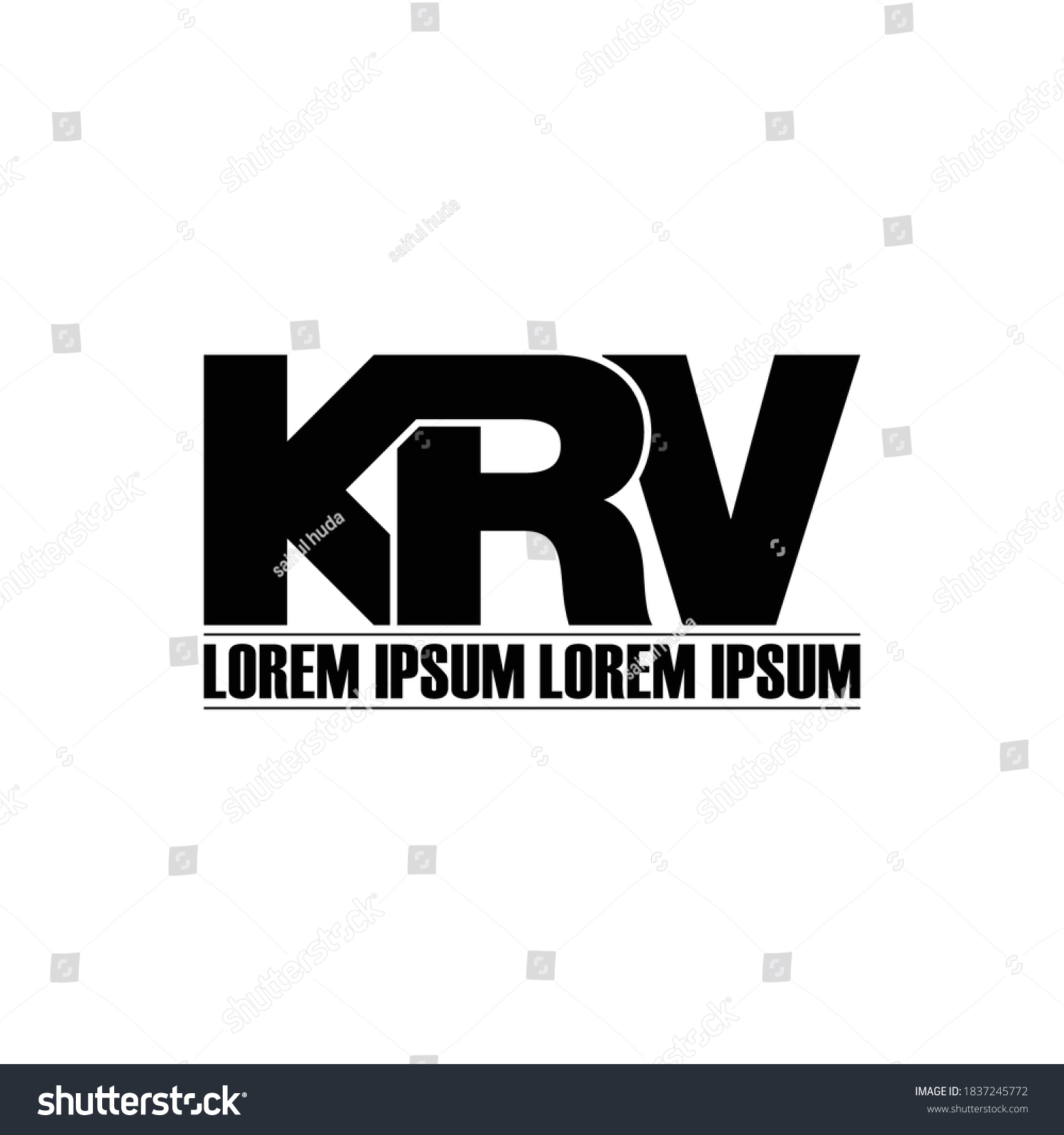 Vektor Stok Krv Letter Monogram Logo Design Vector (Tanpa Royalti ...