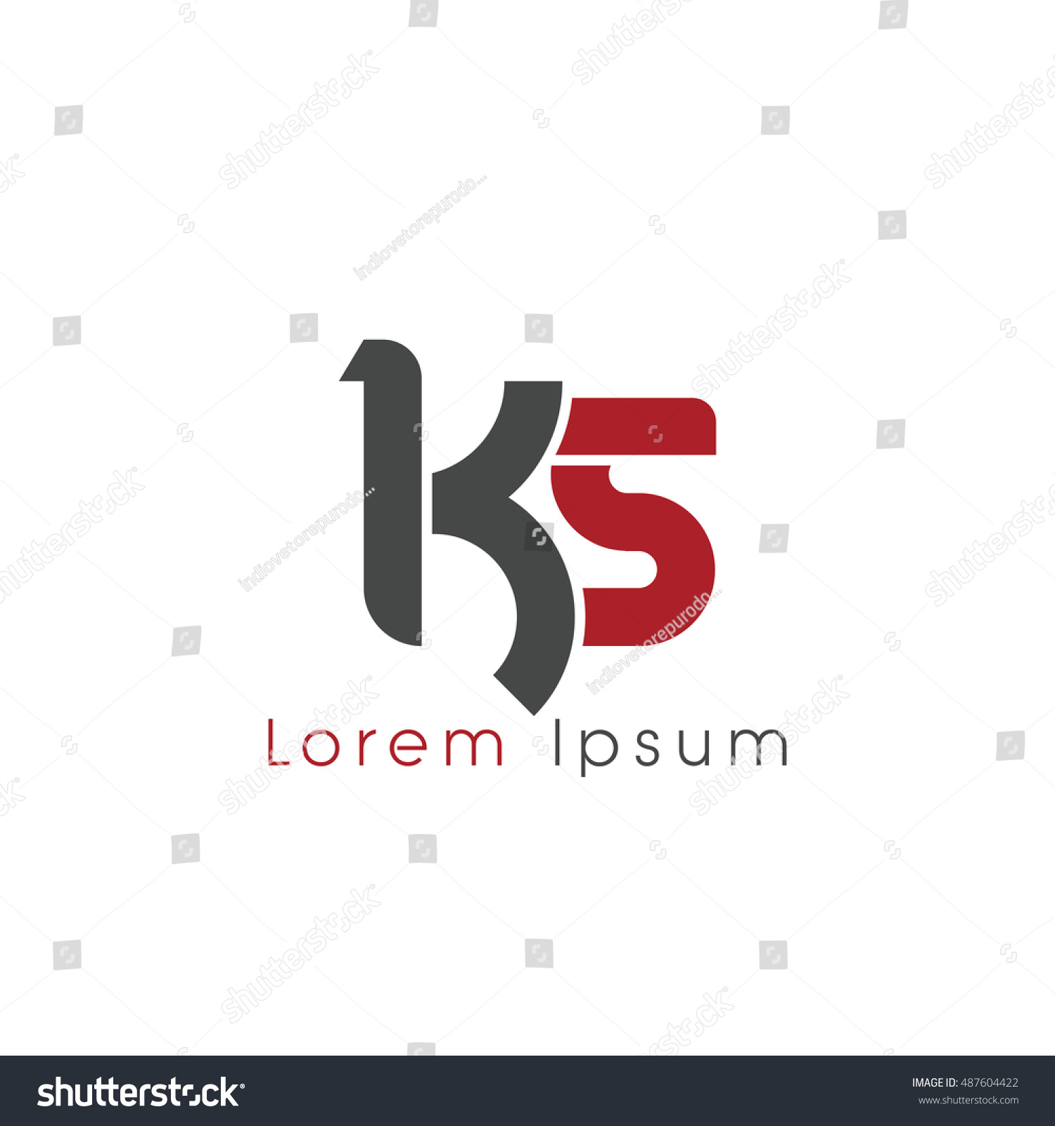 Ks Initial Letter Linked Lowercase Logo Stock Vector 487604422 ...