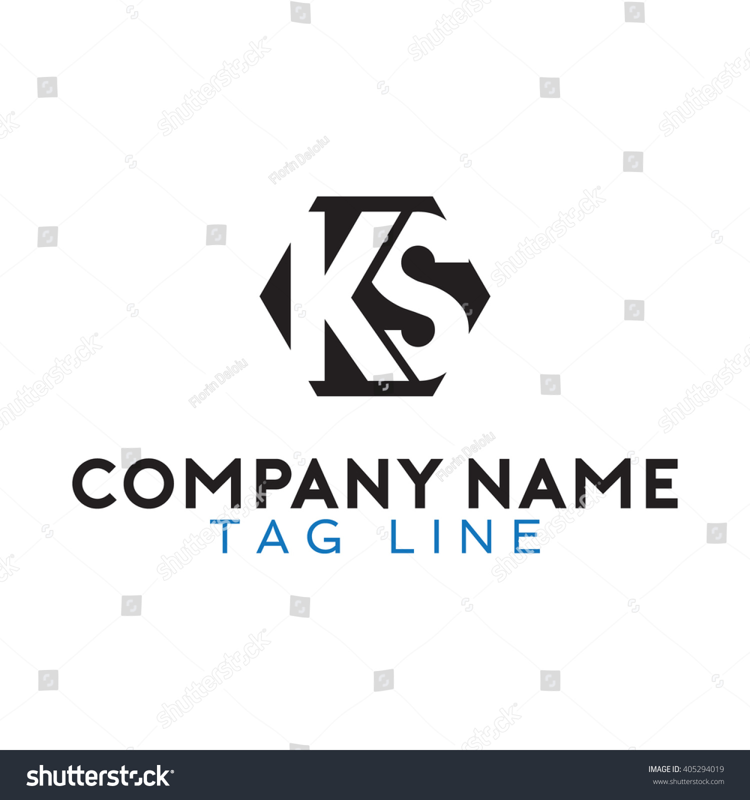 Ks Logo Stock Vector (Royalty Free) 405294019