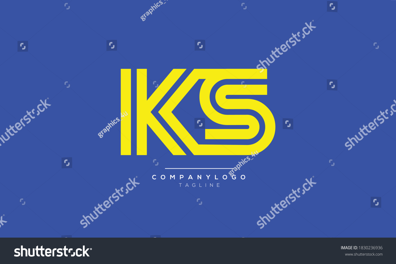 Ks Symbol Monogram Initials Logo Design Stock Vector (Royalty Free ...