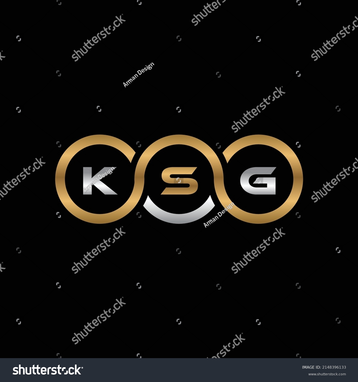 Ksg Luxury Initial Letters Monogram Logo Stock Vector (Royalty Free ...