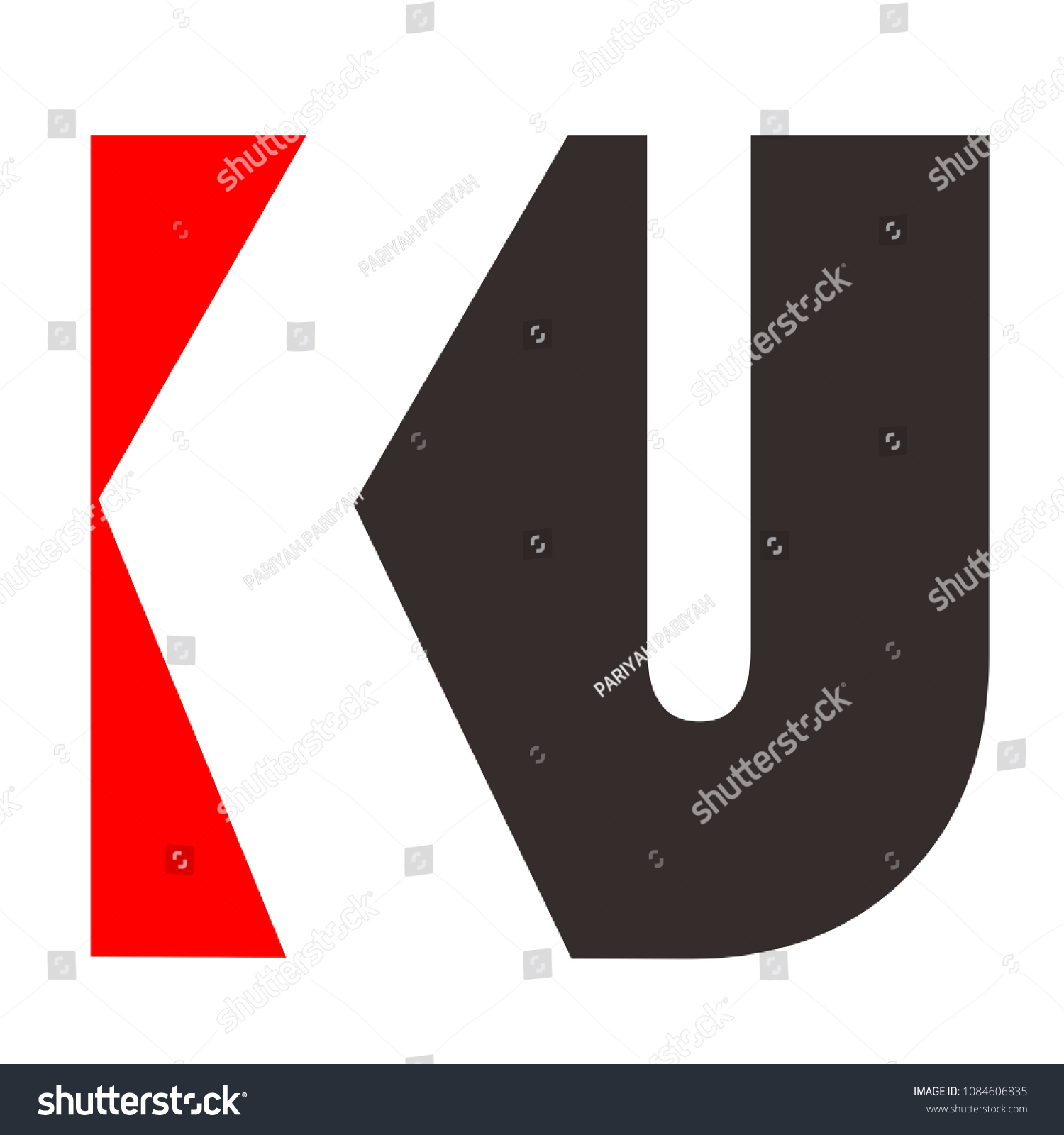 Ku Letter Vector Logo Stock Vector (Royalty Free) 1084606835
